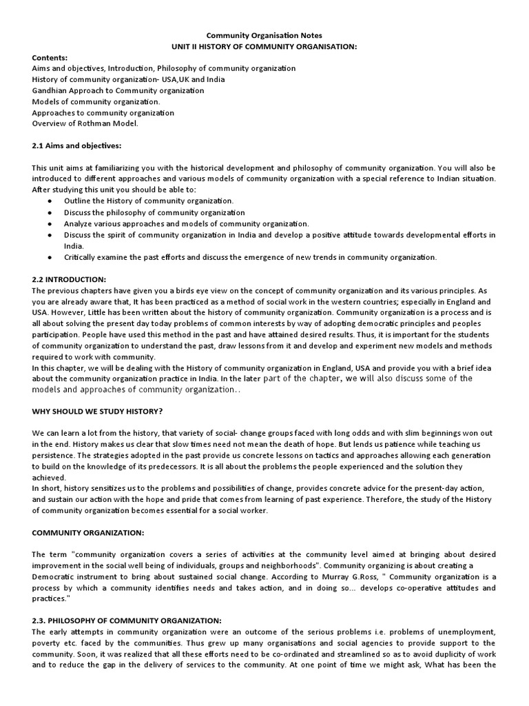 Community Organization | PDF | Community | Social Work