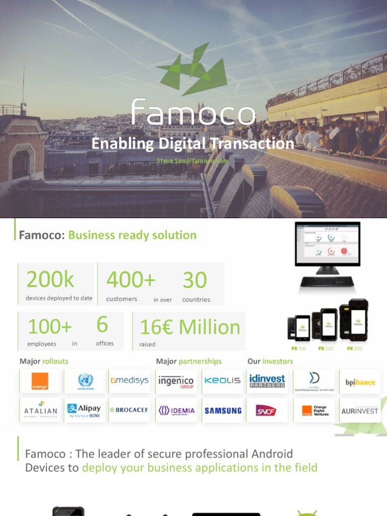 Famoco Introduction - 2018 - V2.0 | PDF | Android (Operating System ...