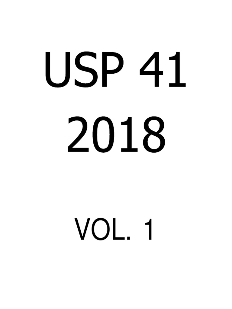 Usp41-Esp Vol 1 - Pag. 1-2358 PDF | PDF | Farmacia | Farmacología