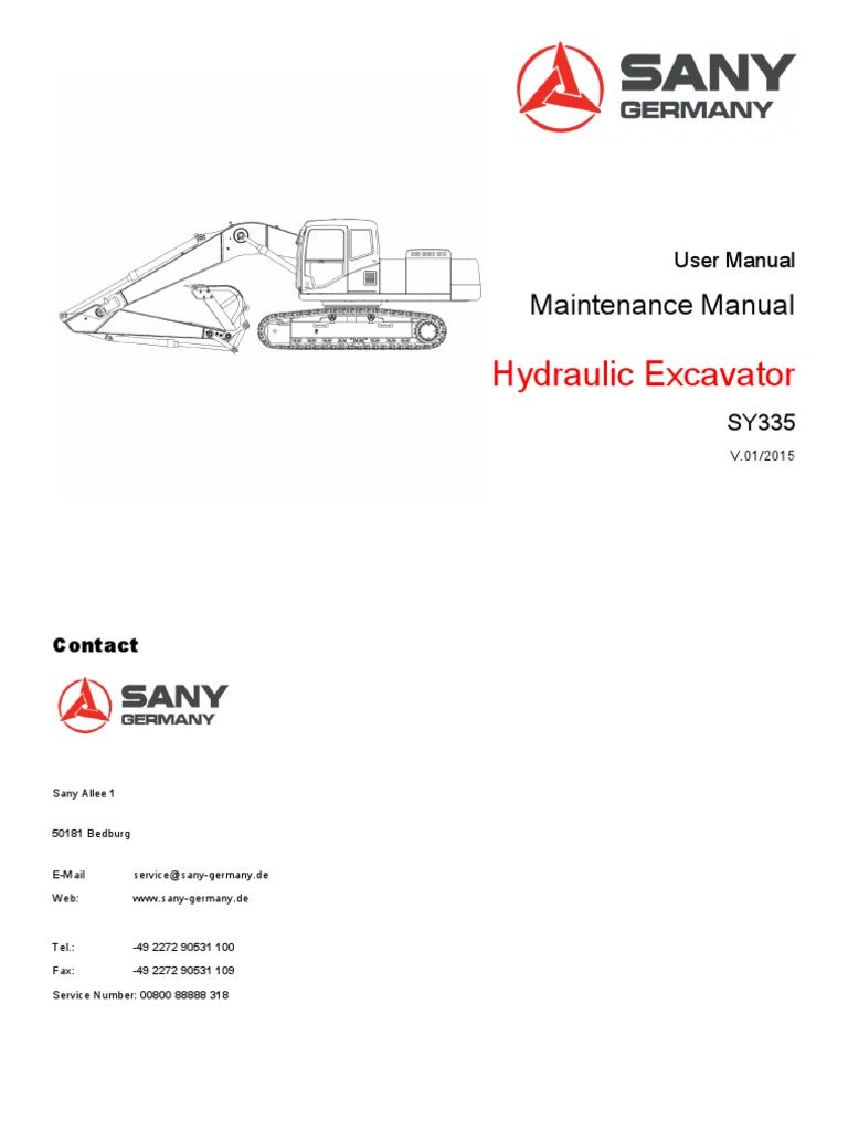 SY335 Maintenance EN PDF | PDF | Engines | Personal Protective Equipment