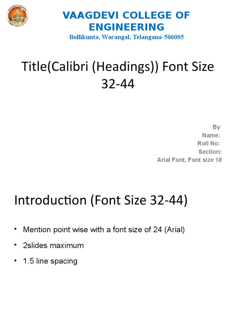 Technical Seminar PPT Format | PDF