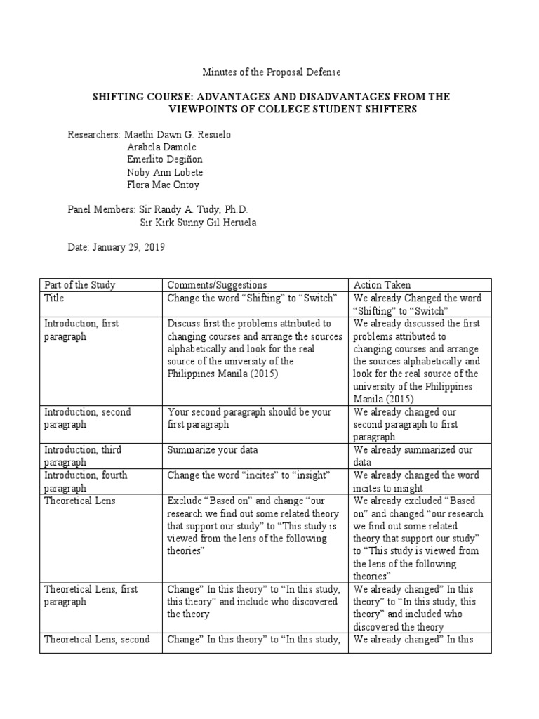 Shifting Course: Advantages and Disadvantages From The Viewpoints of ...