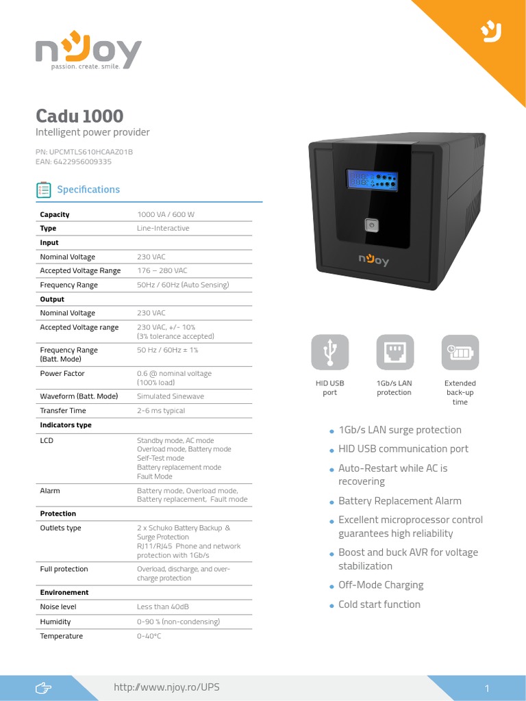 Datasheet - Cadu 1000 - Datasheet | PDF | Electric Power | Computer ...
