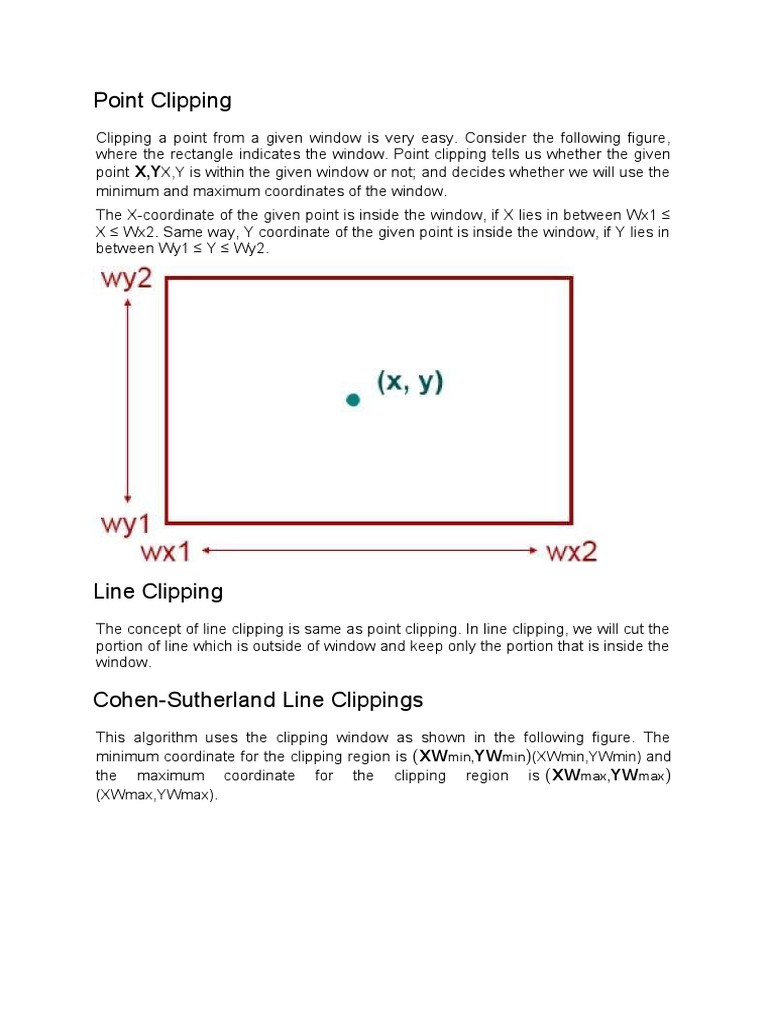 Point Clipping: Min, Min Max, Max | PDF | Multidimensional Signal ...