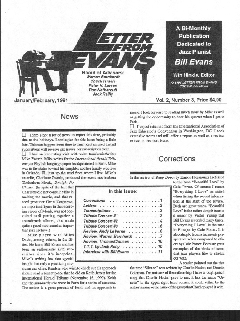 Letter From Evans, Vol 2, No 3 | PDF