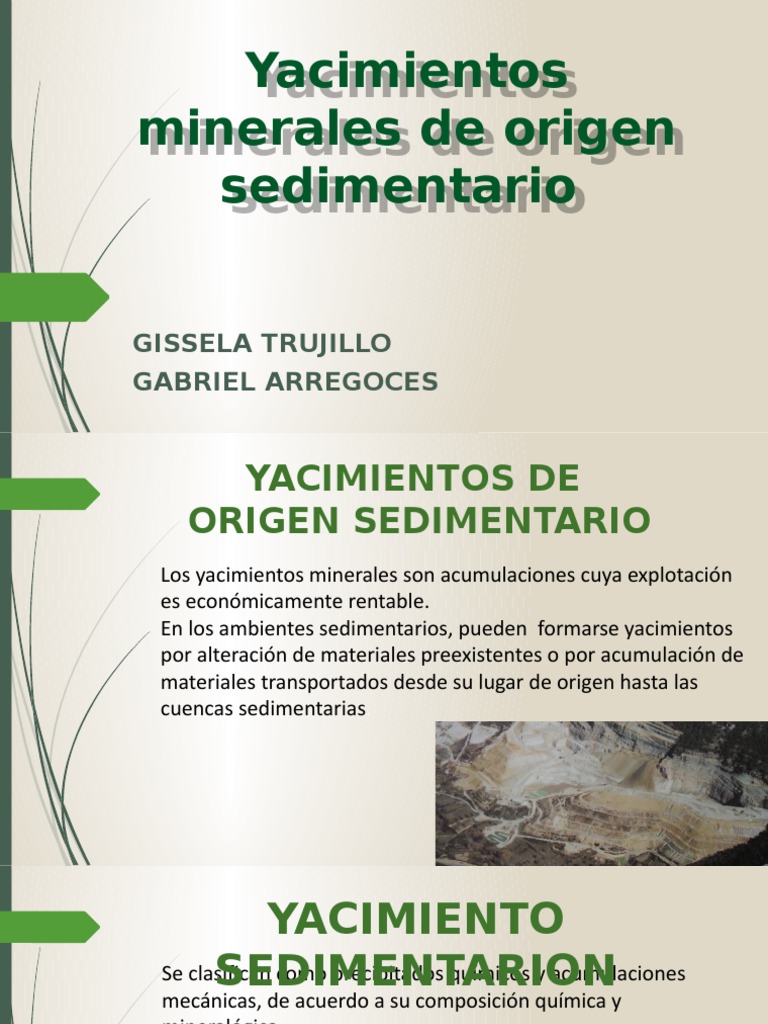 Yacimientos Minerales de Origen Sedimentario | PDF | Roca (geología ...