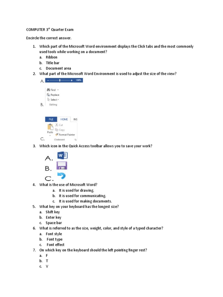 COMPUTER 3rd Quarter Exam | PDF