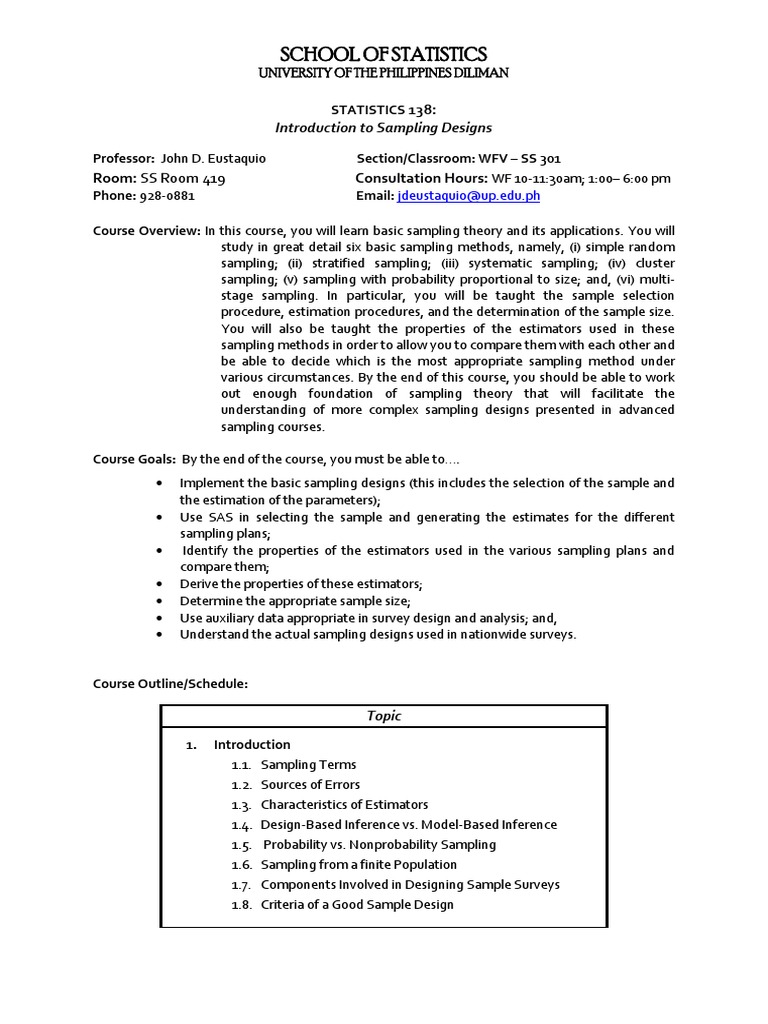 Understanding Sampling Design: An Introduction to the Theory and ...
