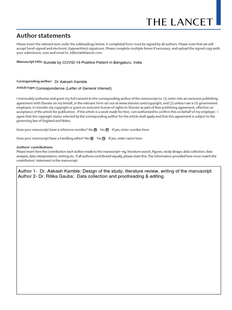 TL Author Signatures PDF | PDF | Conflict Of Interest | Consent