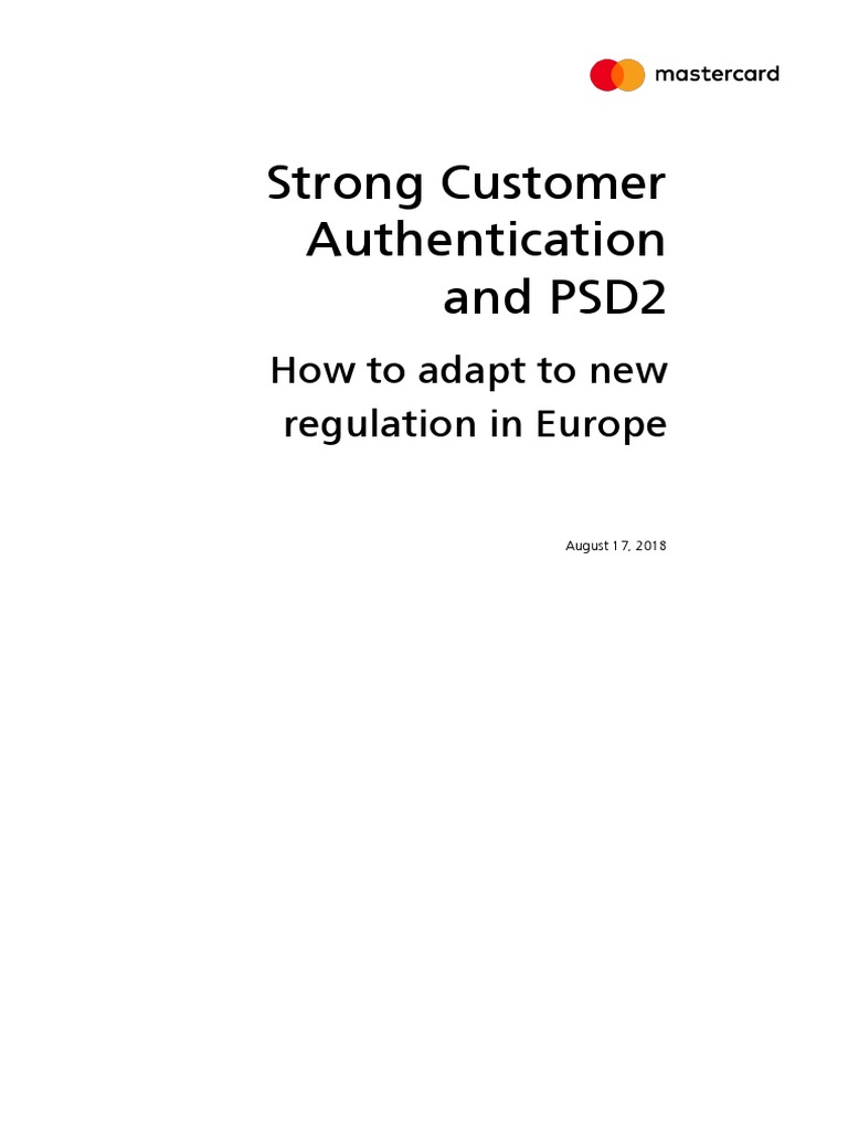 Security Matters Authentication Under PSD2 and SCA Mastercard White Paper2 | PDF | Emv ...