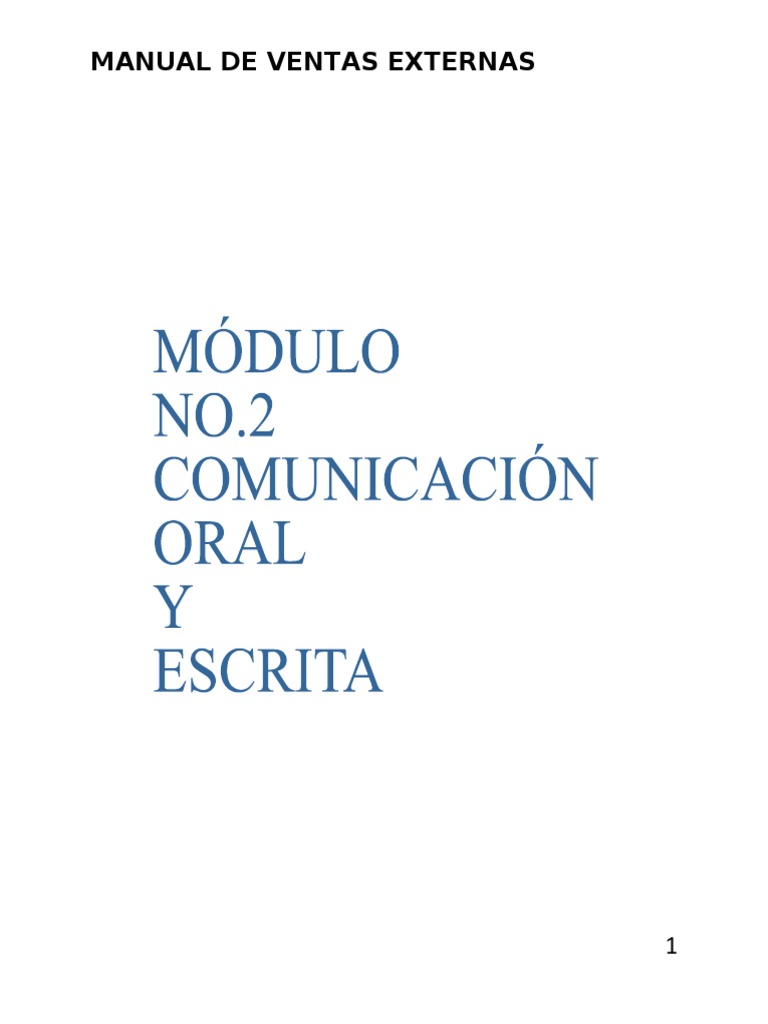 Manual de Ventas Externas en Azul | PDF | Comunicación | Cognición