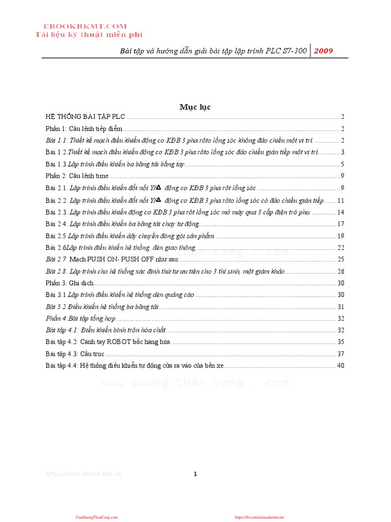 PLC - Bai Tap Va Huong Dan Giai Bai Tap Lap Trinh PLC s7 300 | PDF