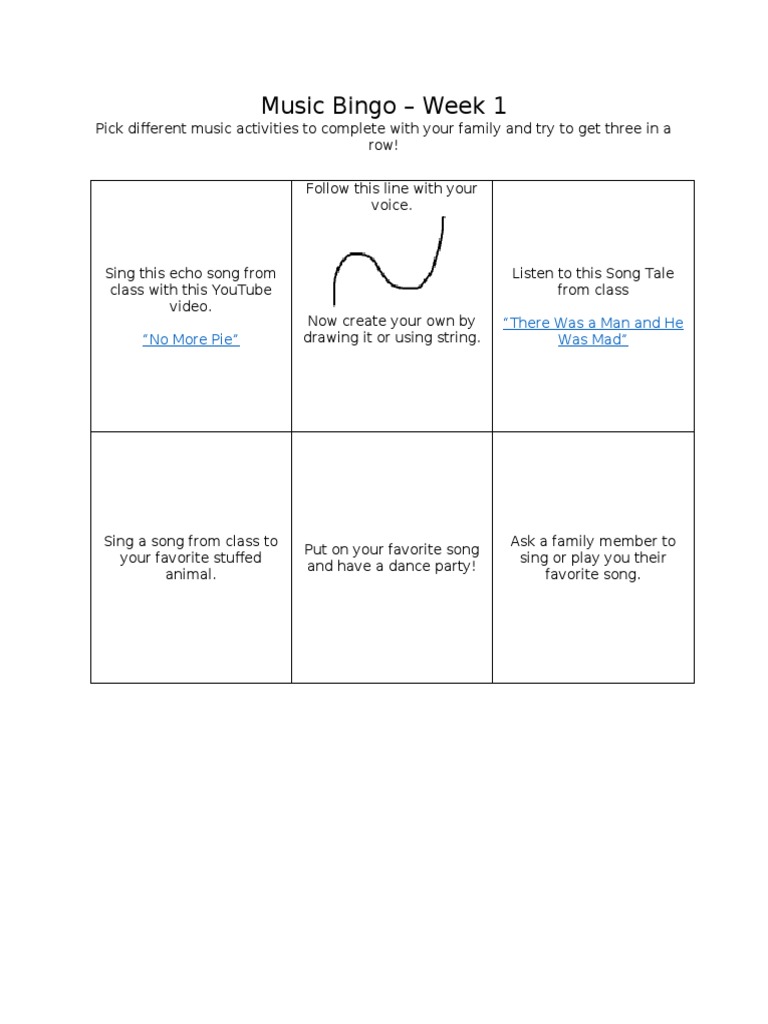 Music Choice Board 1 | PDF | Classical Music | Entertainment (General)