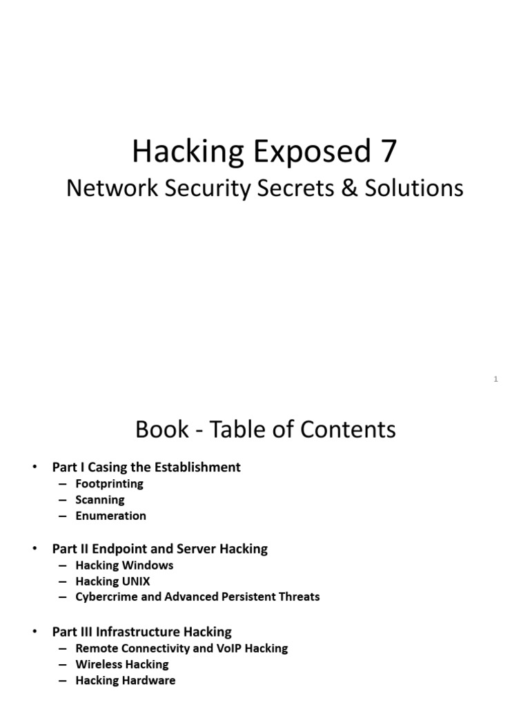 Hacking Exposed 7: Network Security Secrets & Solutions | PDF | Tor (Anonymity Network) | Domain ...
