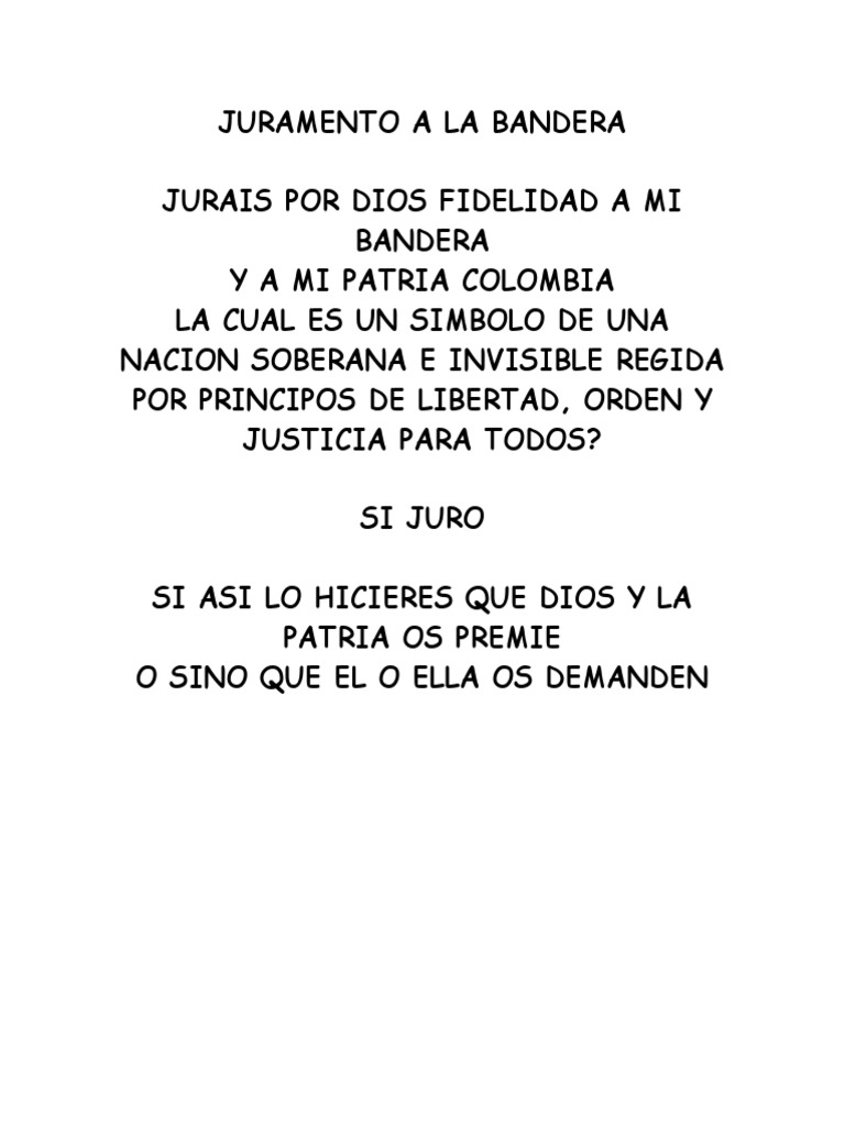 Juramento A La Bandera | PDF