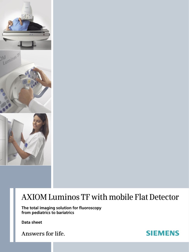 AXIOM Luminos TF With Mobile Flat Detector: Answers For Life | PDF ...