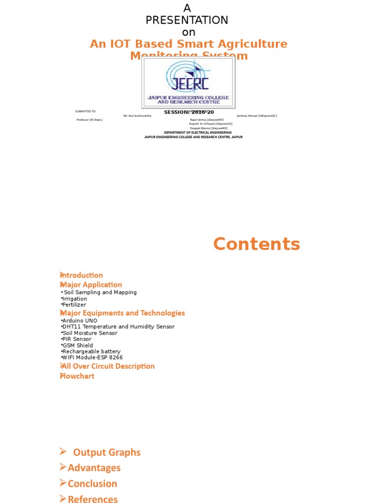 Iot Based Smart Farming | PDF