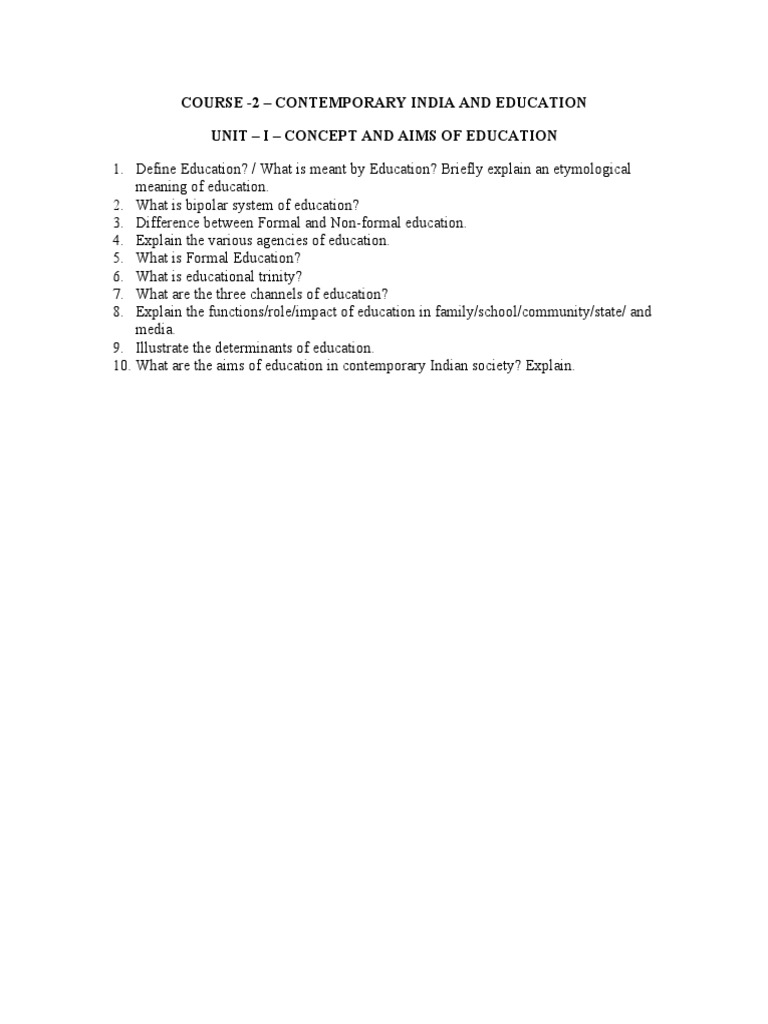 Cie - Unit - I | PDF