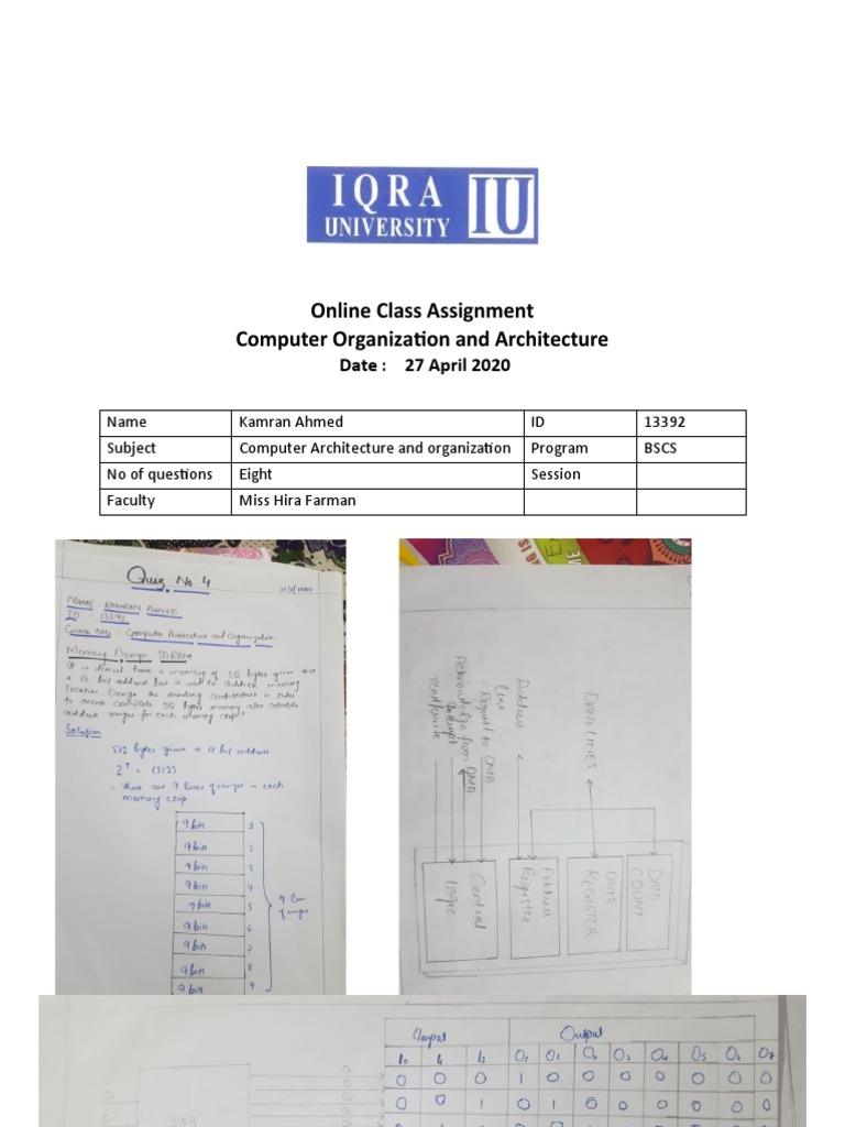 COA 2nd Assignment 4 and 5 | PDF | Hard Disk Drive | Input/Output