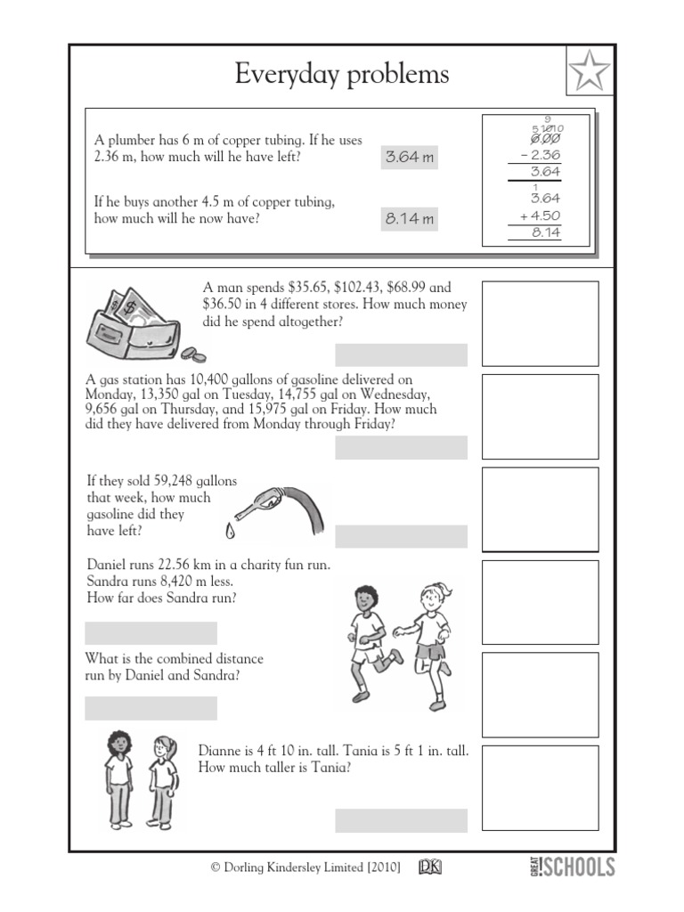 Word Problem Decimals For 5th Grade | PDF | Energy And Resource | Nature