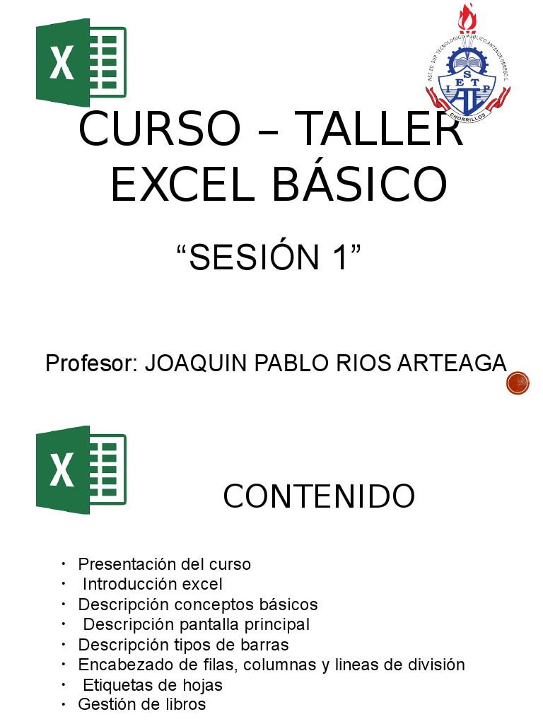 Clase 1 Excel Básico | PDF | Microsoft Excel | Hoja de cálculo