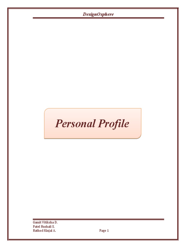 Personal Profile: Designosphere | PDF | Internet | Computing