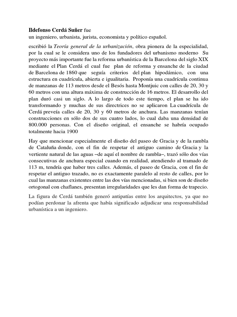 Ildefonso Cerdá PDF | PDF