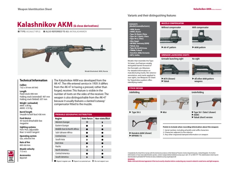 SAS Weapons Assault Rifles Kalashnikov AKM | PDF | Hazards | Firearm ...
