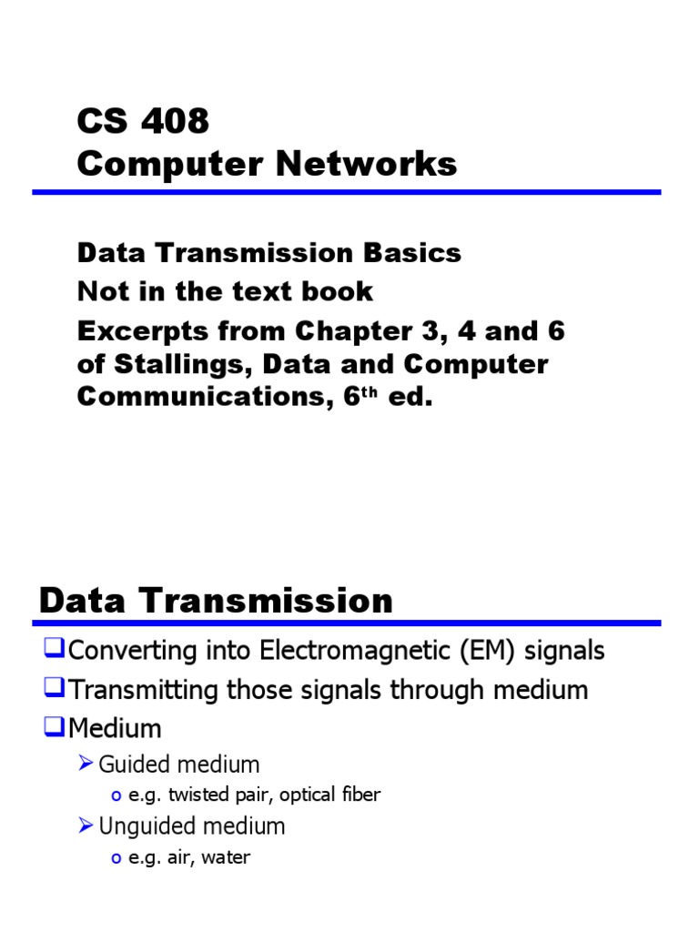 Trans Basics Pdf Transmission Medium Data Transmission 9382