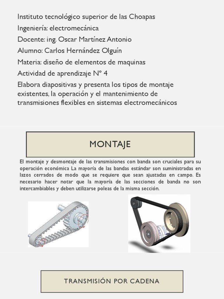 Montaje y Mantenimiento de Transmisiones | PDF | Engranaje | Science