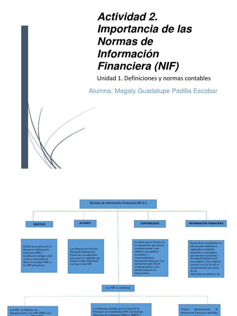 Actividad 2. Importancia de Las Normas de Información Financiera (NIF ...