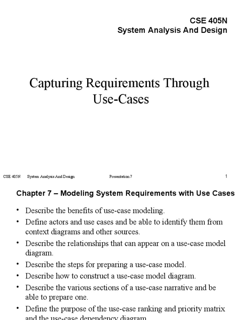 3.requirement Modeling | PDF | Use Case | System