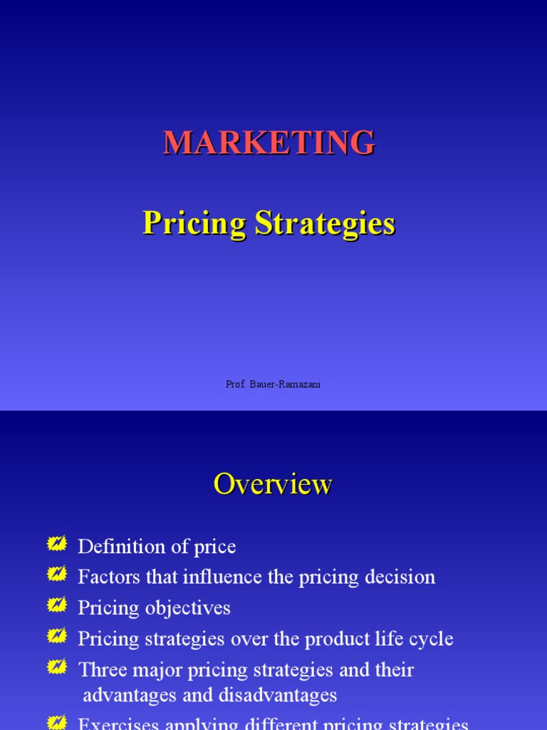 Marketing Pricing Strategies 1626 | PDF | Pricing | Demand