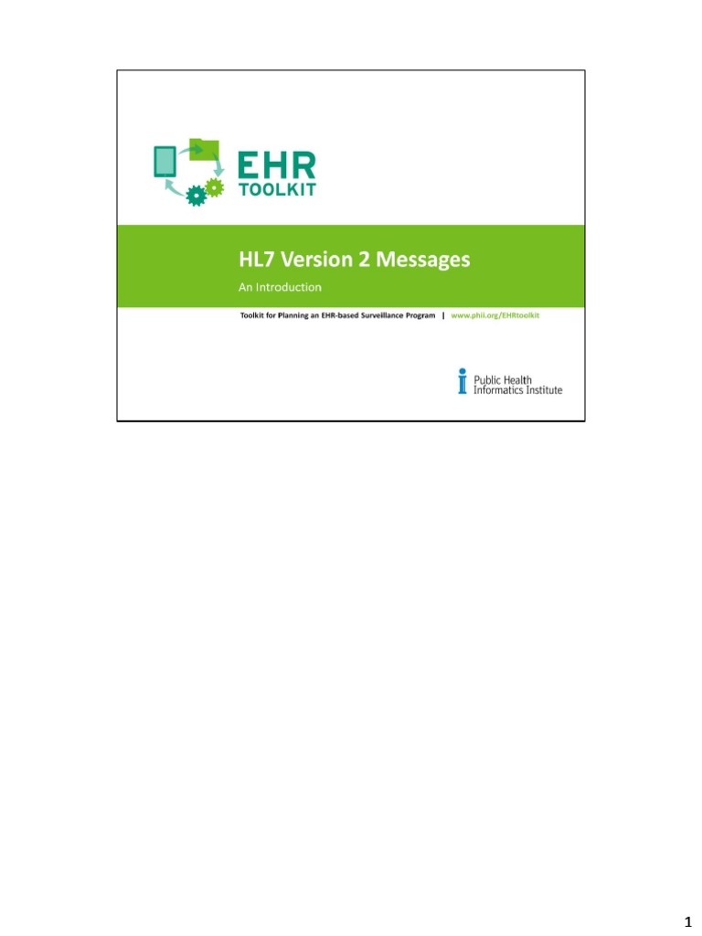 HL7 V2 Standards Overview PDF | PDF | Data Type | Electronic Health Record