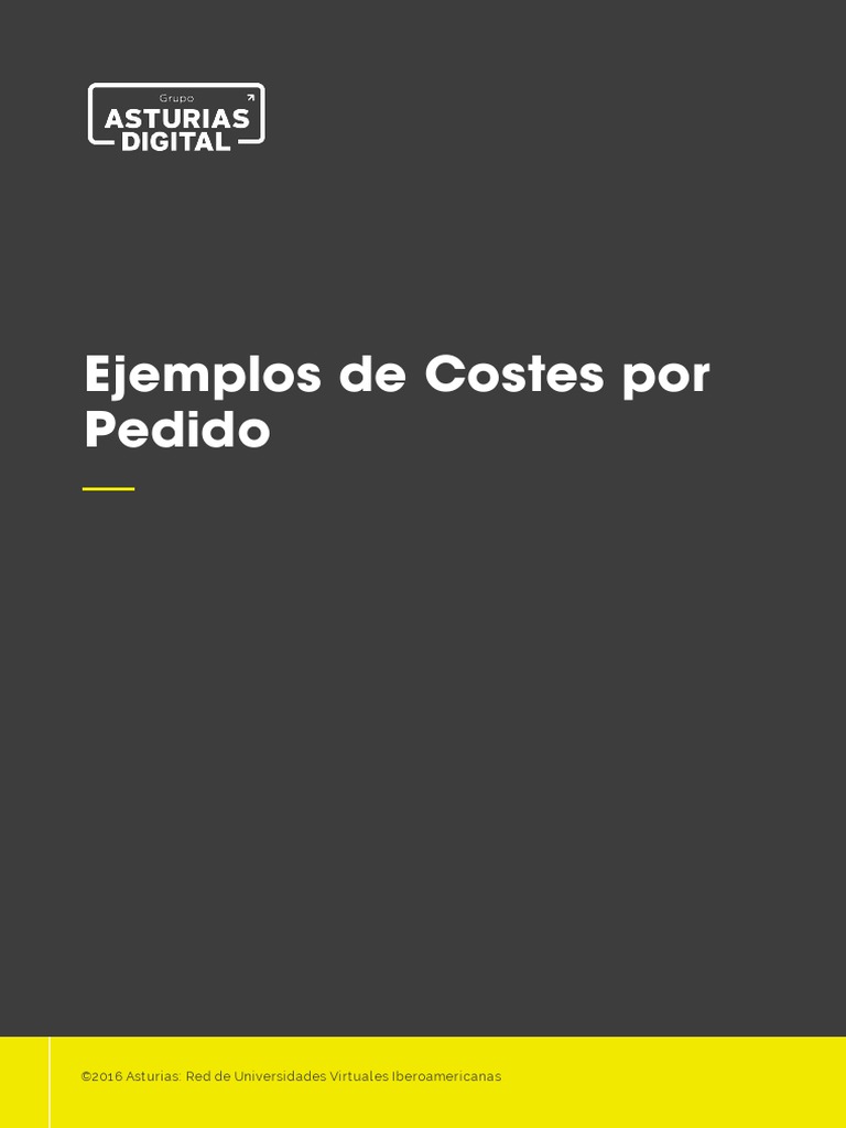 2 - Ejemplos de Costes Por Pedido PDF | PDF | Business | Economias