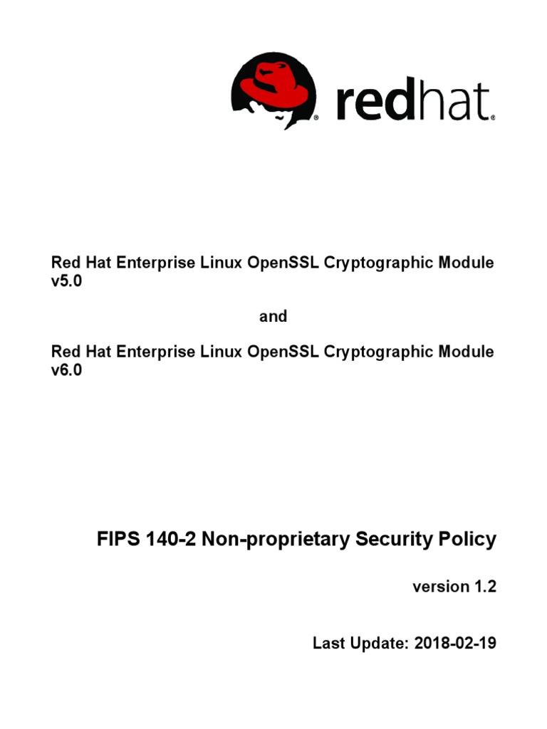 FIPS 140-2 Non-Proprietary Security Policy | PDF | Key (Cryptography ...