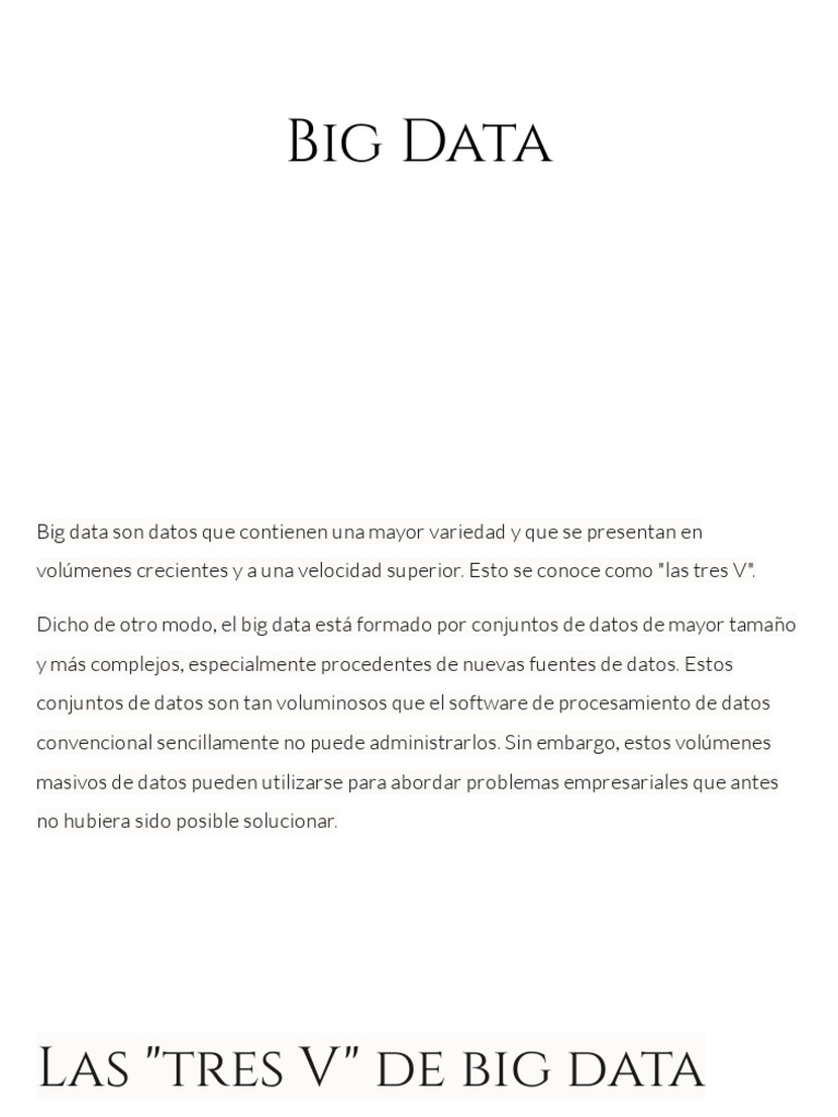 Big Data PDF | PDF | Big Data | Aprendizaje automático