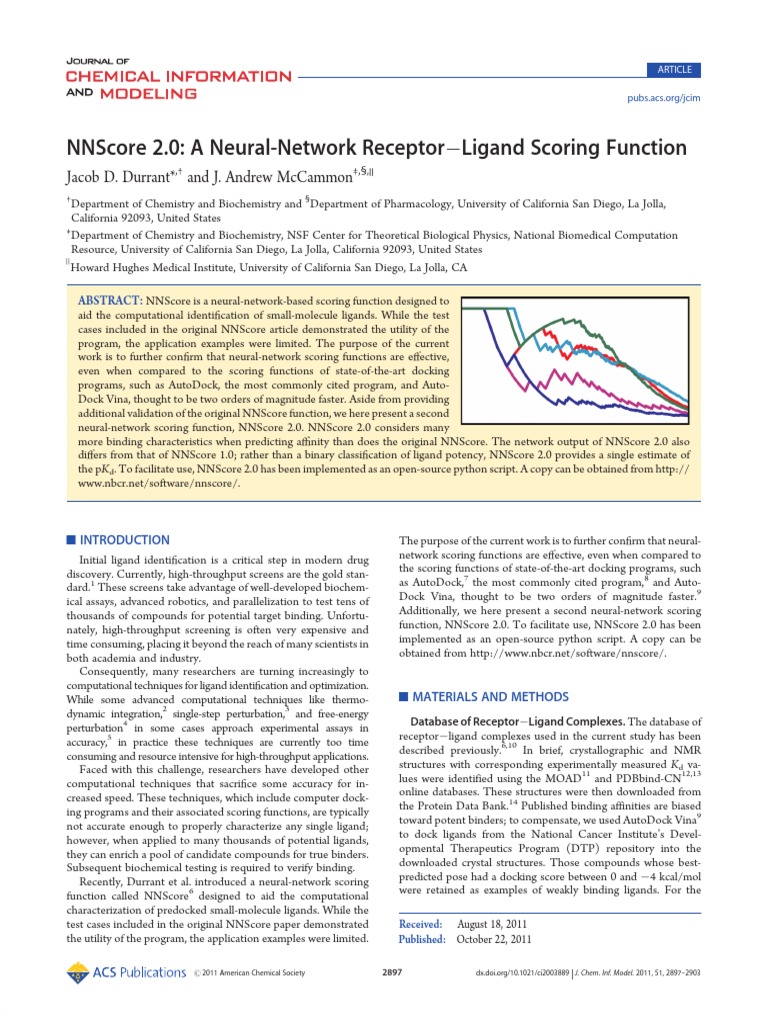 Nnscore 2.0: A Neural-Network Receptor Ligand Scoring Function ...