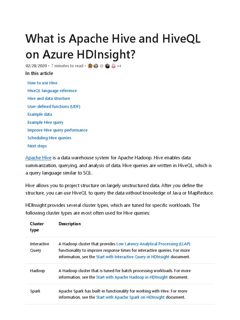 Hive2 PDF | PDF | Apache Hadoop | Software Design