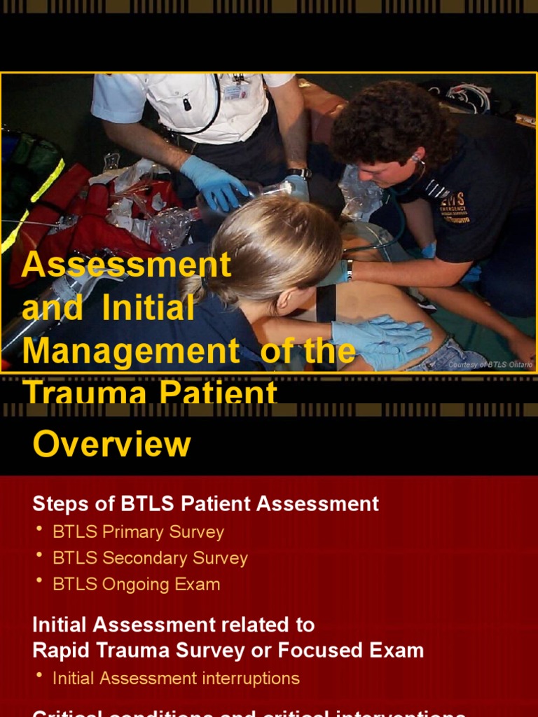 Assessment and Initial Management of The Trauma Patient: Courtesy of ...