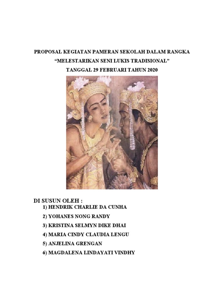 Contoh Proposal Kegiatan Pameran Seni Ru | PDF