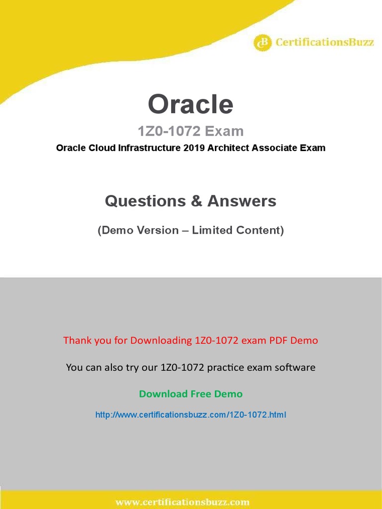 Oracle: Questions & Answers | PDF | Load Balancing (Computing) | Cloud Computing