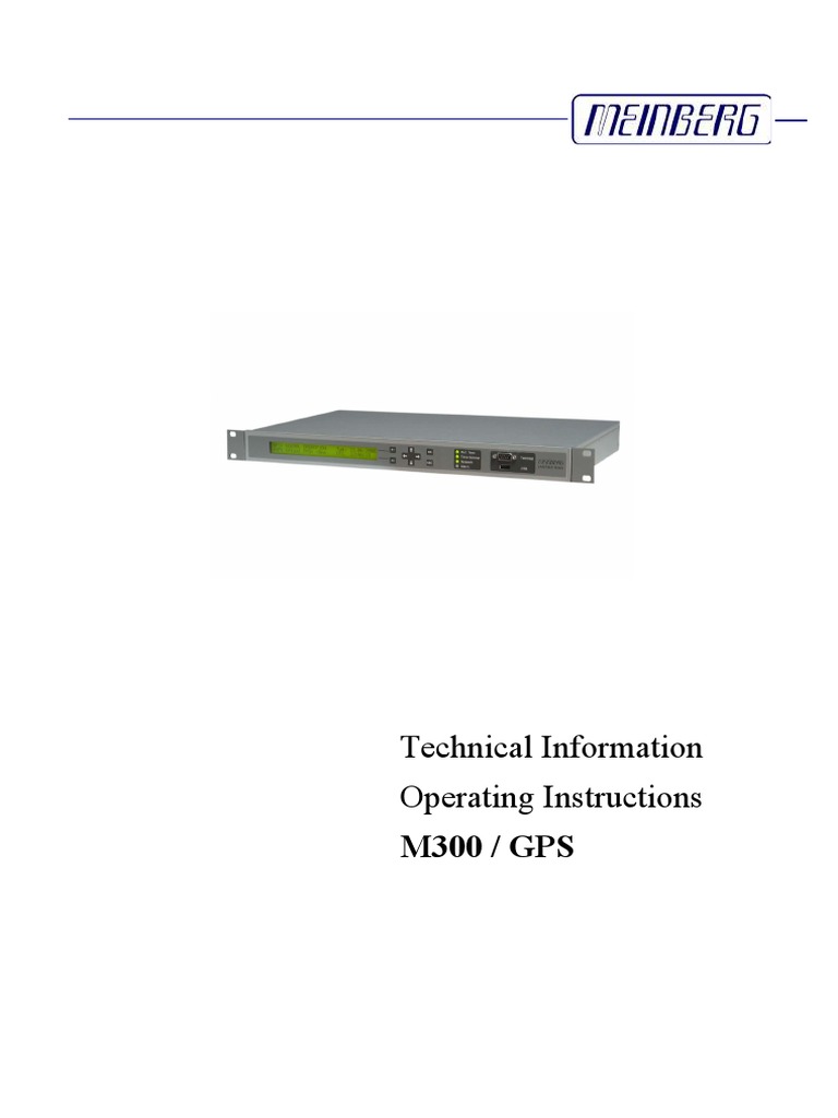 Technical Information Operating Instructions: M300 / GPS | PDF | File ...
