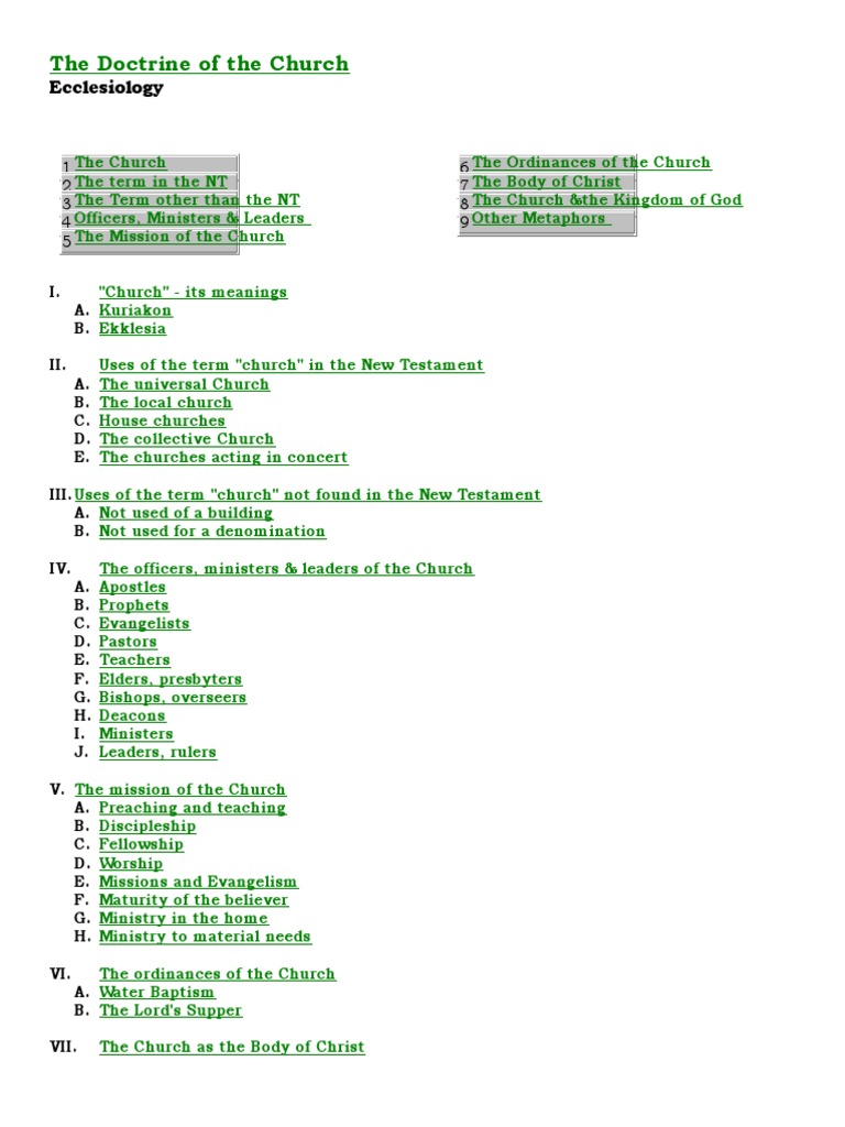 Understanding Church Doctrine and Ecclesiology | PDF | Elder ...