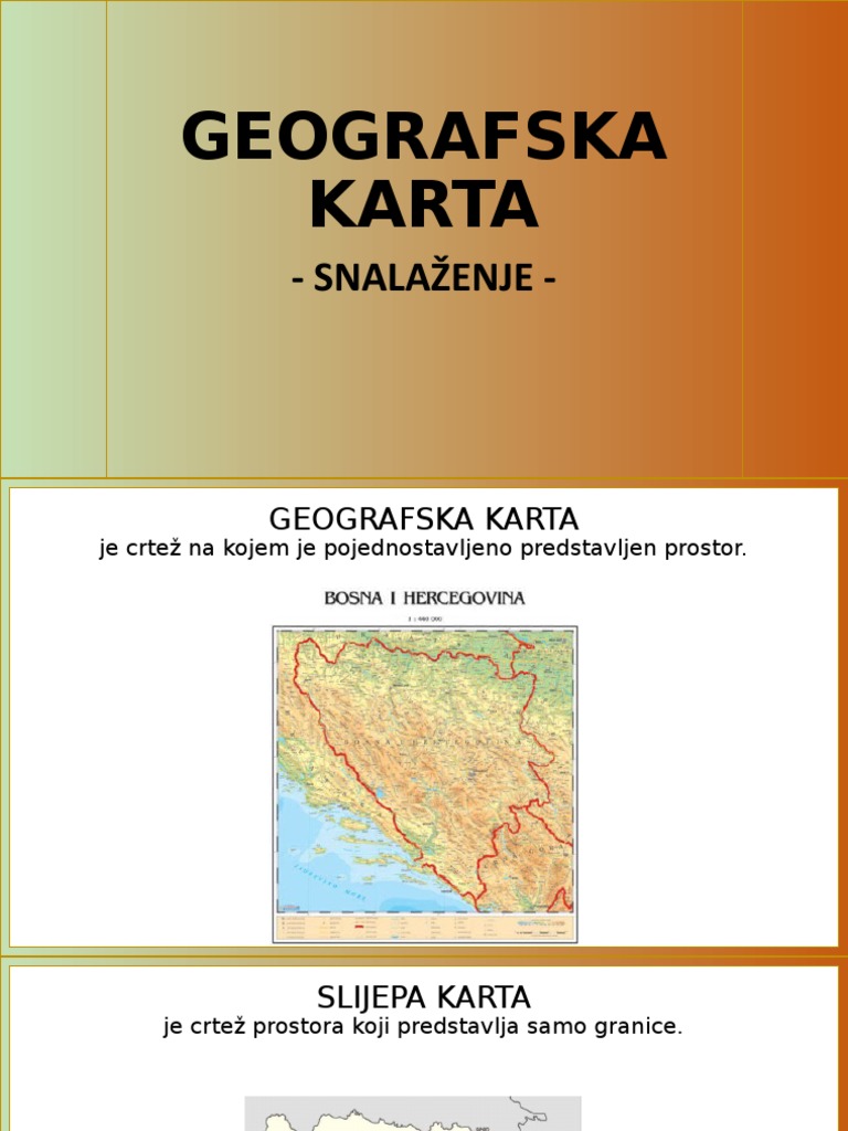 GEOGRAFSKA KARTA - Snalaženje - PPSX | PDF