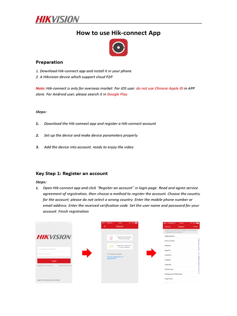 How To Use Hik-Connect App: Preparation | PDF | Mobile App | Computer ...