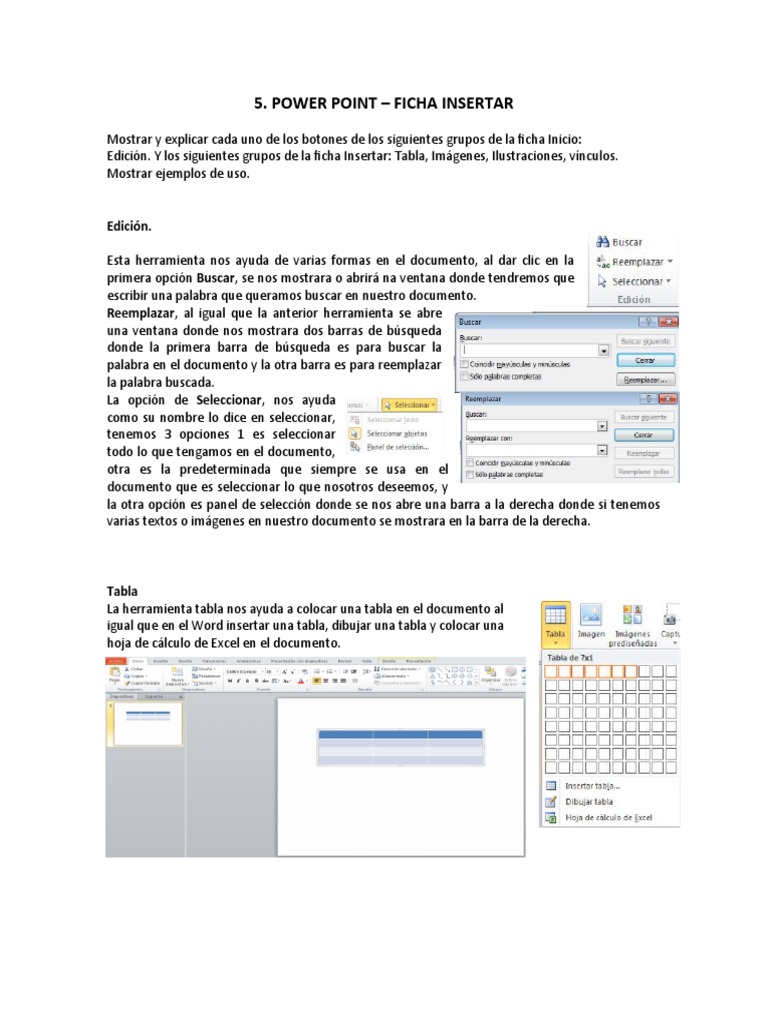 5 Power Point-Ficha Insertar | PDF | Ventana (informática) | Microsoft PowerPoint