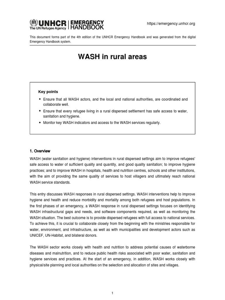 Emergency Handbook PDF | PDF | Wash | Sanitation