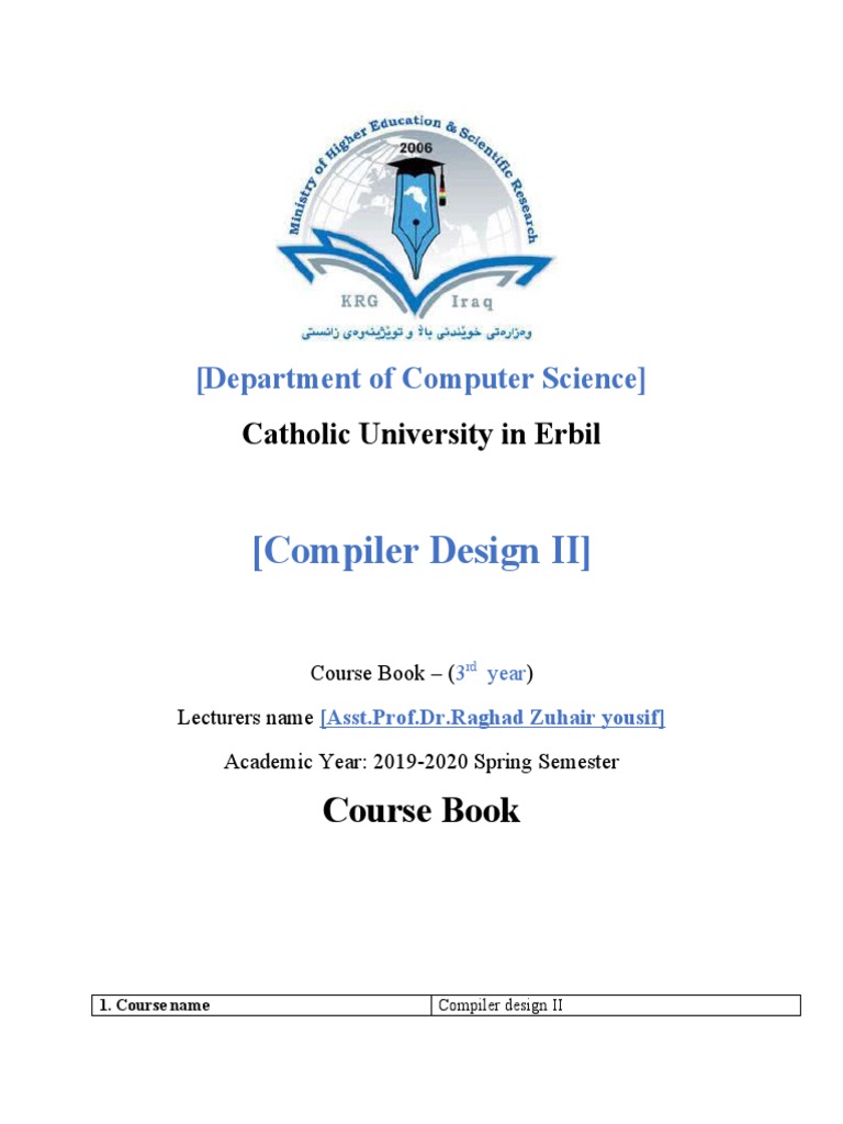 Course Book Compiler Design | PDF | Parsing | Compiler Course Book Compiler Design | PDF | Parsing | Compiler
