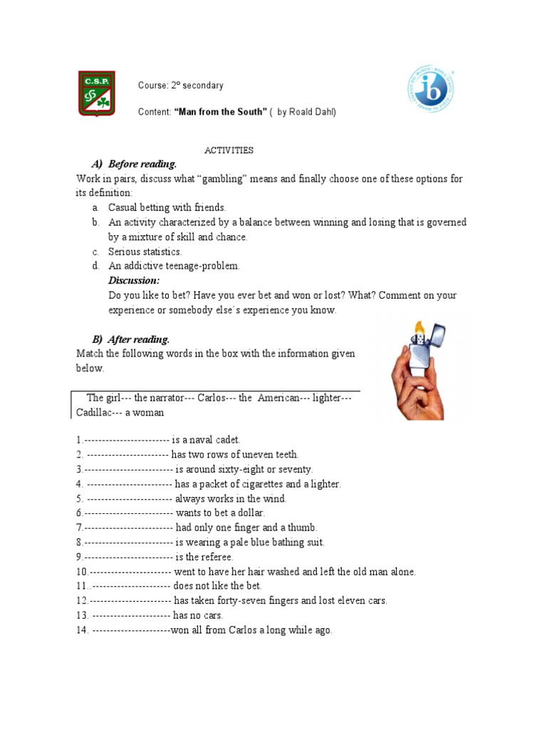 Man From The South (Activities) | PDF | Home & Garden | History